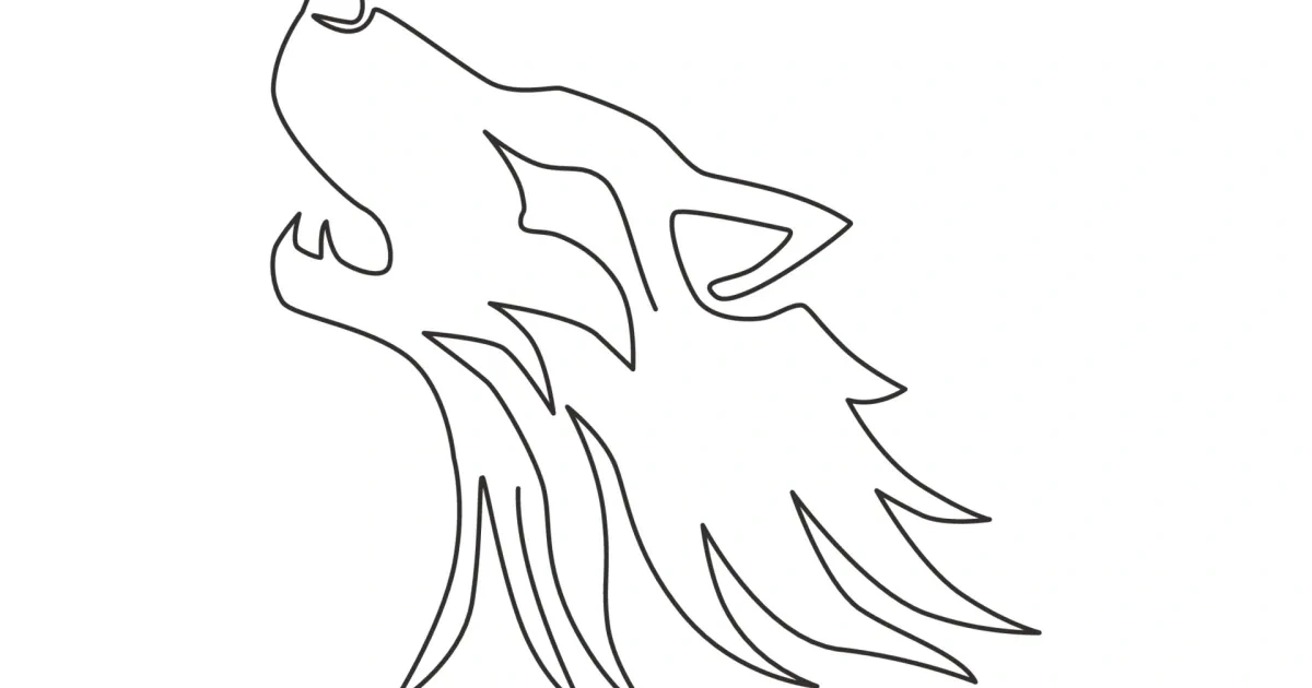 One-Line Wolf Drawing for Kids: Wild Shapes Made Simple | One line Image