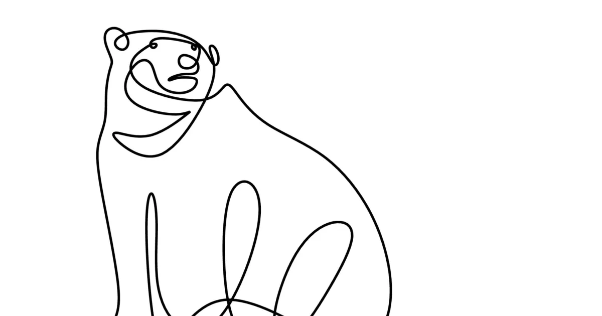 One Line Bear Drawing: Simple Practice for Strong Animal Forms | One ...